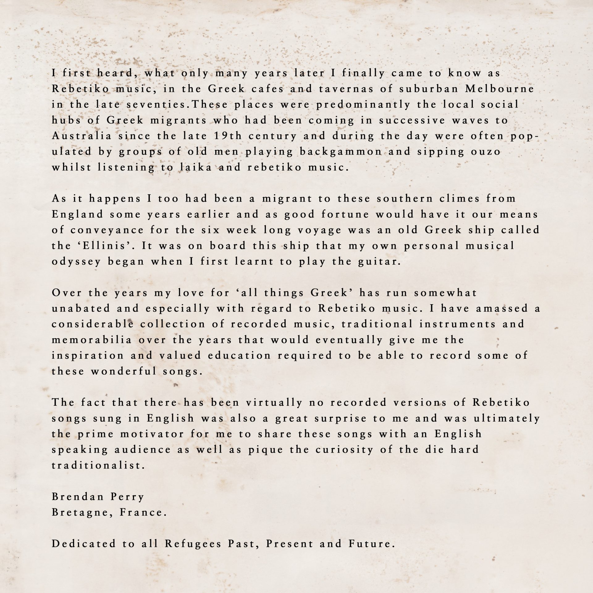 Brendan Perry of Dead Can Dance Releases "Songs of Disenchantment ...